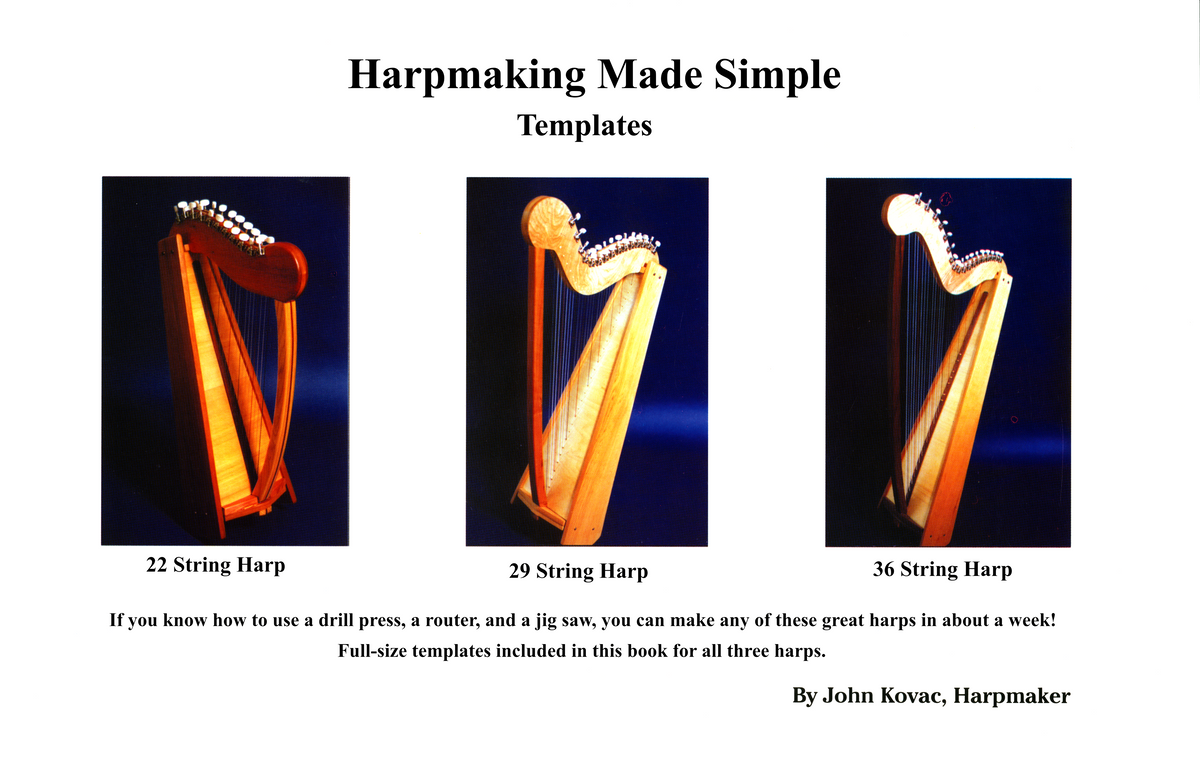 Harpmaking Made Simple - ebook and physical Template set – John Kovac Harps