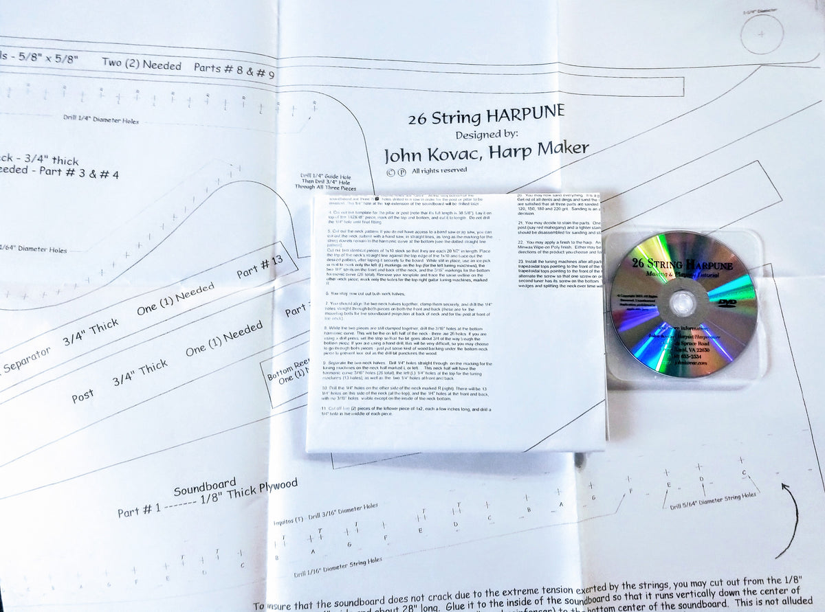 Harpune Harp Plans – John Kovac Harps